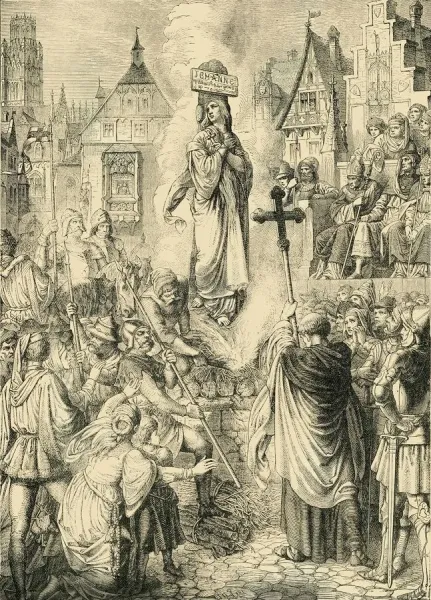 Joan Of Arc Burned At The Stake Painting
